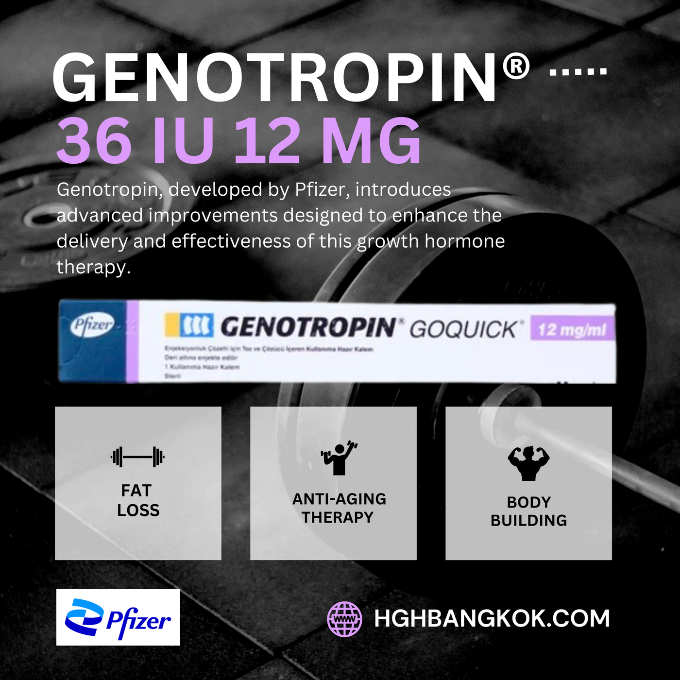 Genotropin GoQuick 12 mg 36 IU — HGH Bangkok